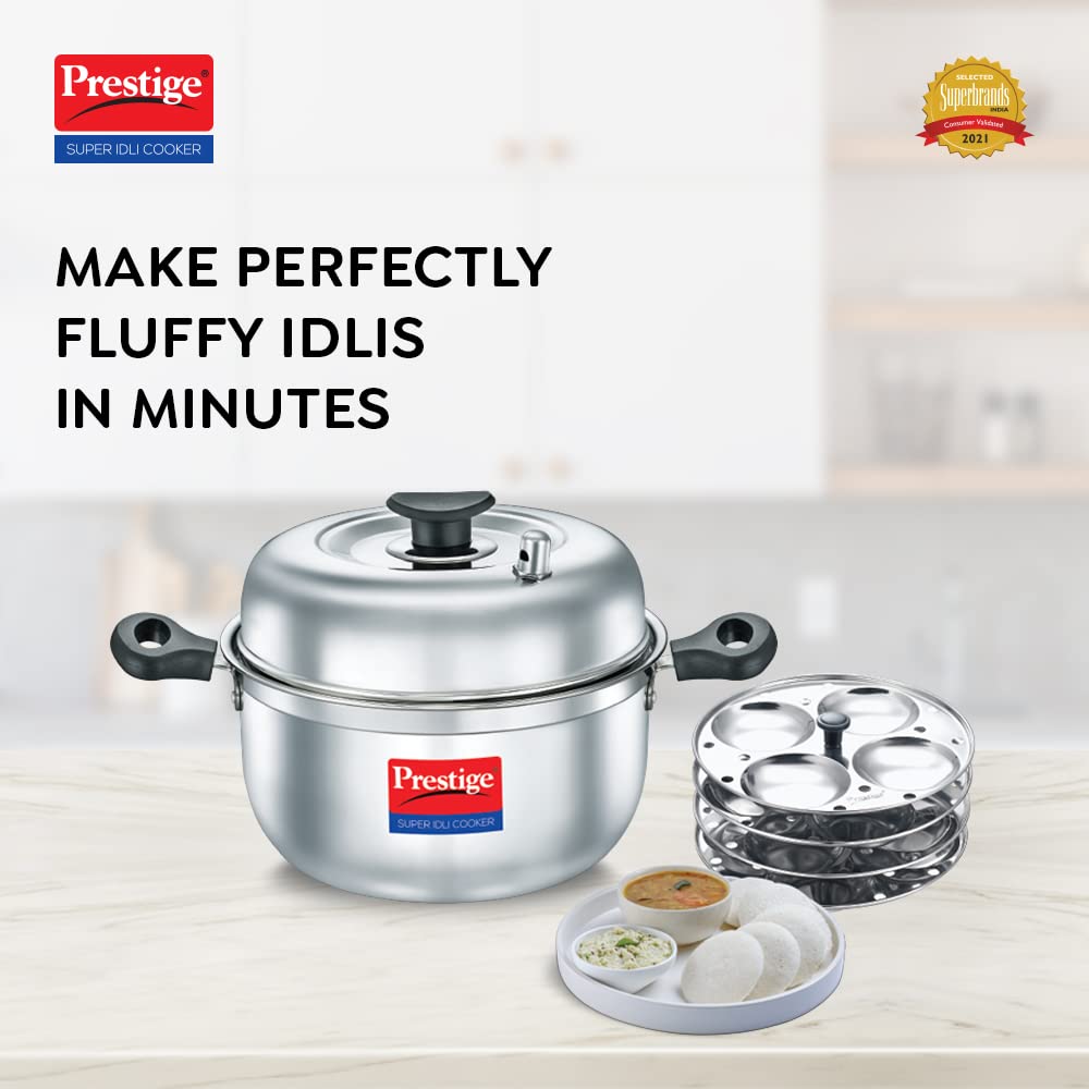 Prestige Stainless Steel Super idli Cooker - 4 Plates – PLS SUPER BAZAR